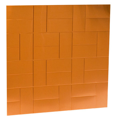 3"x6" Copper Embossed Double-Single Basket Weave Pattern