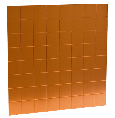 3" Stainless Embossed Square Grid Pattern - Modular