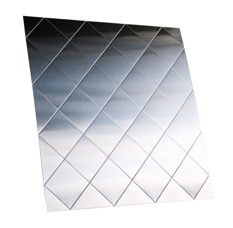 4.25" Stainless Steel Embossed Diamond Pattern - Modular