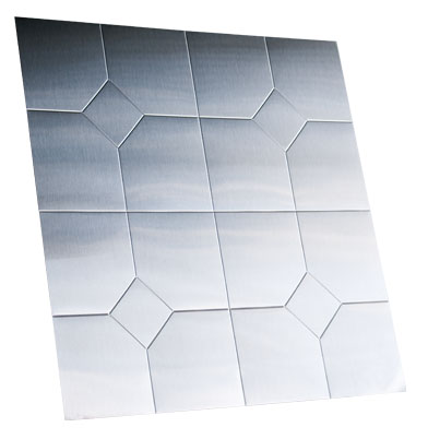 Stainless Steel Embossed Diamond & Square Pattern